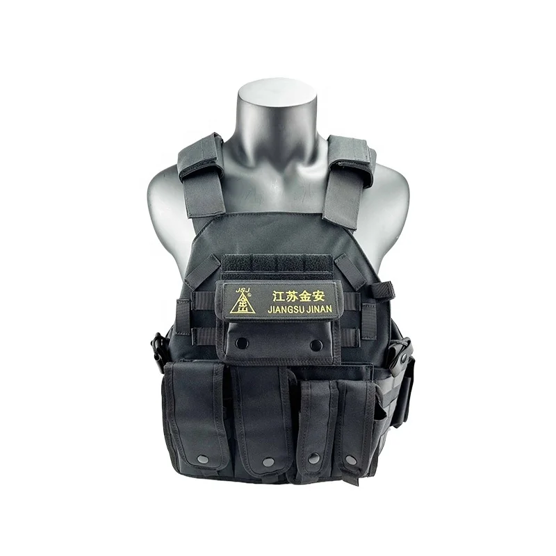Plate Carrier Tactical Vest Multi Function Holster Black Security Vest ...
