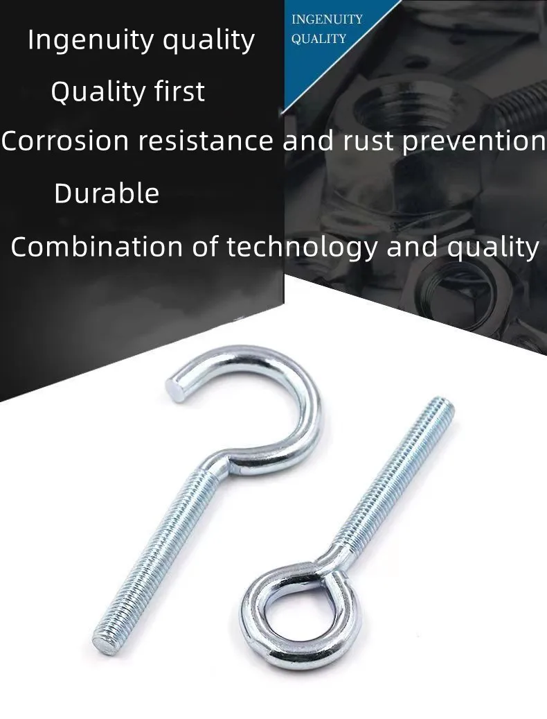 304 316 Stainless Steel Fastener Zinc Close Ring O Ring Hook Bolt Zinc ...