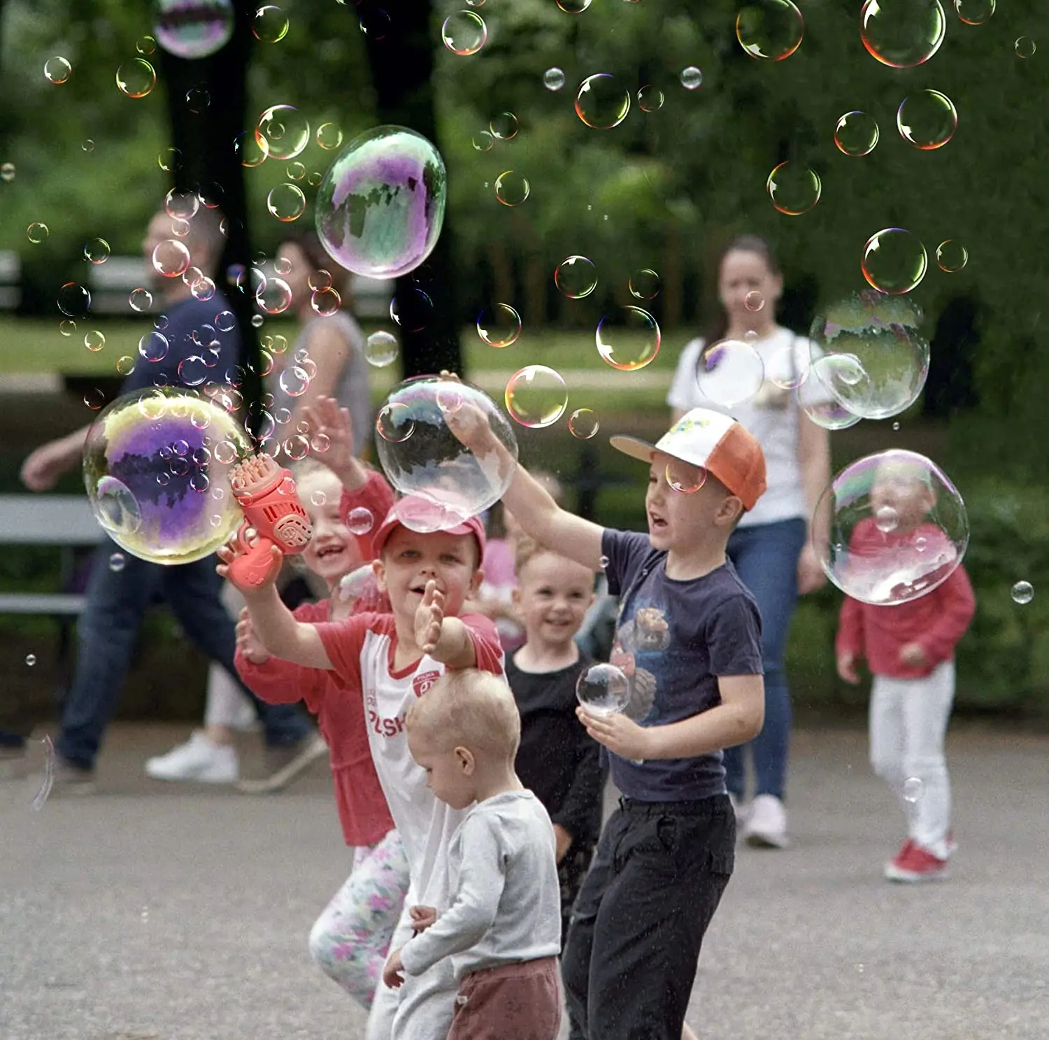 23 Hole Bazooka Bubble Machine Gun Handheld Blower Toy With Solution ...