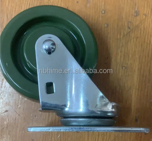 HM2401 SUS304 Steel Green Epoxy Resin Caster Wheels