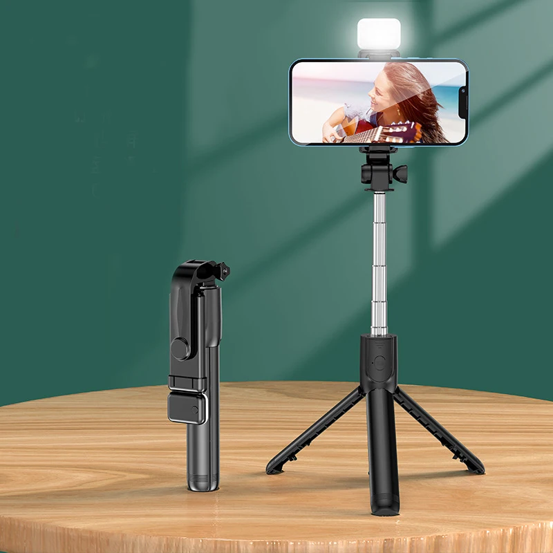 R1S LED Tripod - Versatile Phone Stand with Selfie Stick