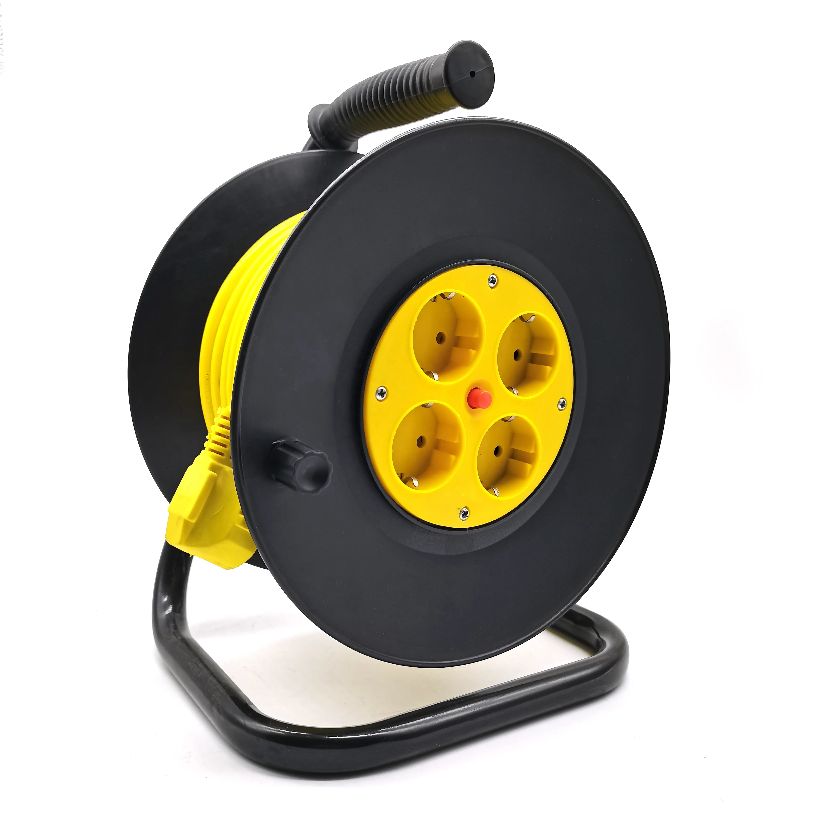 4 ways cable reel electric extension cord socket EU outlet cable reel ...