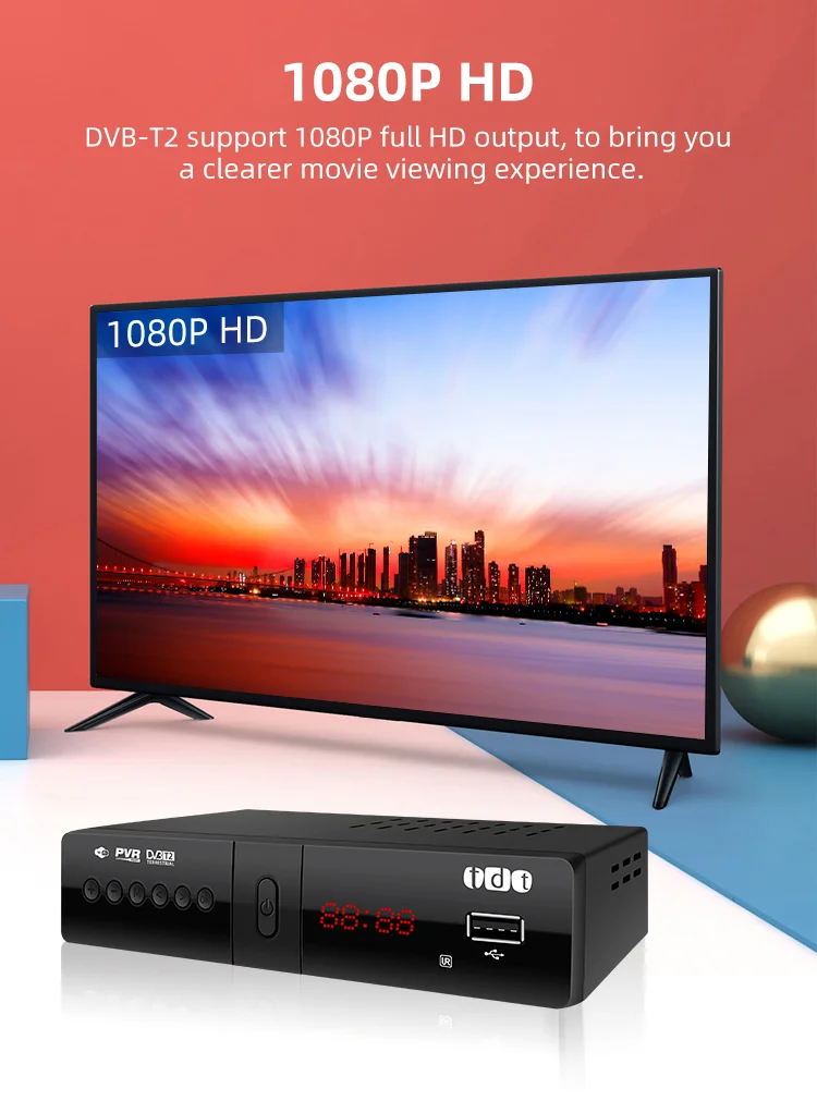 Antenna TDT Receiver - DVB-T2 H.264 Free to Air Set Top Box