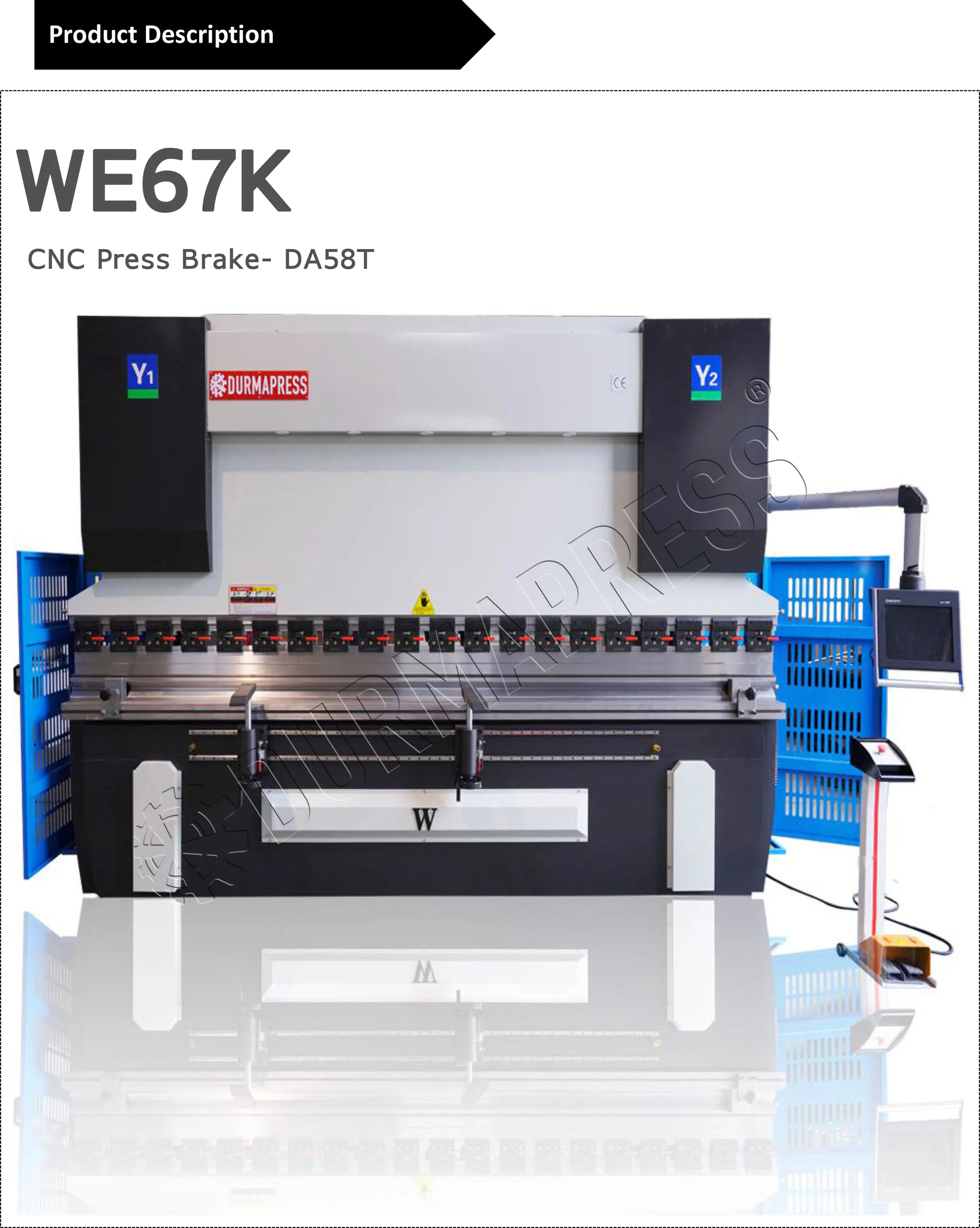 Small Hydraulic Electrical 63t3200 Cnc Press Brake Bending Steels With Controller Da58t - Buy ...