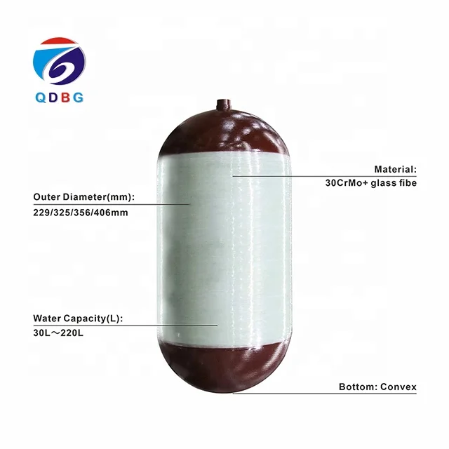 CNG Type 3 Aluminum Lined Fully Wrapped 100L Carbon Fiber Cylinder for ...