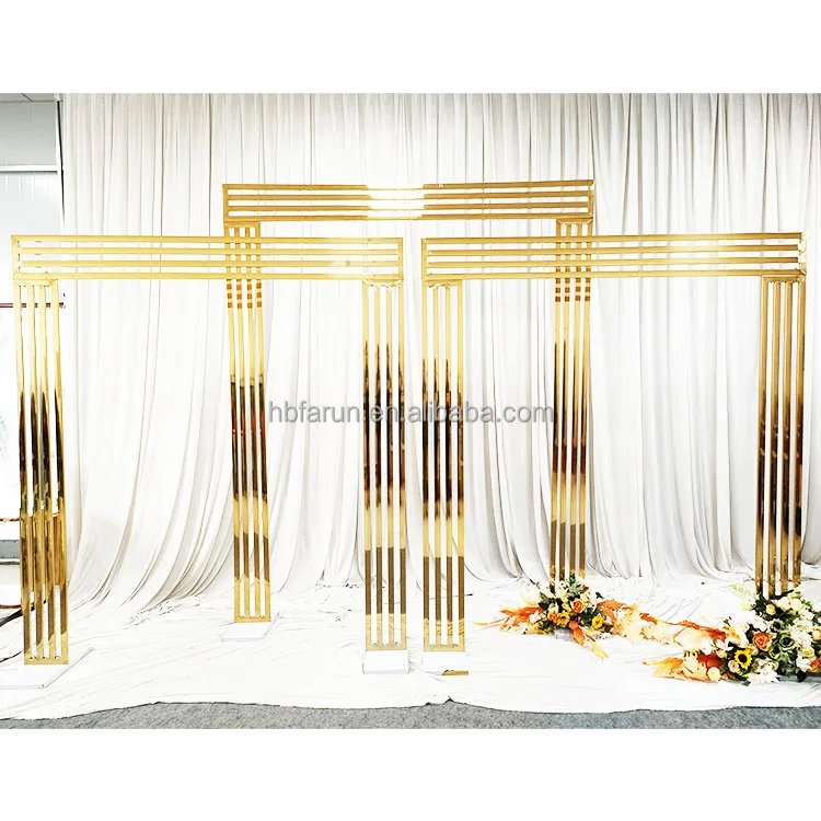 Stainless Steel Wedding Arch - Elegant Event Decoration