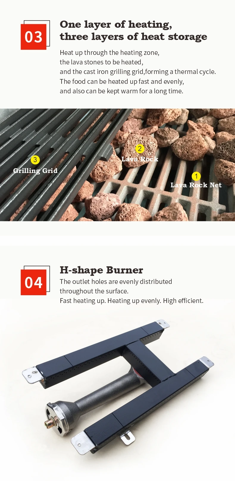 New Design Commercial Gas Lava Rock Charbroiler/gas Barbecue Grill With ...