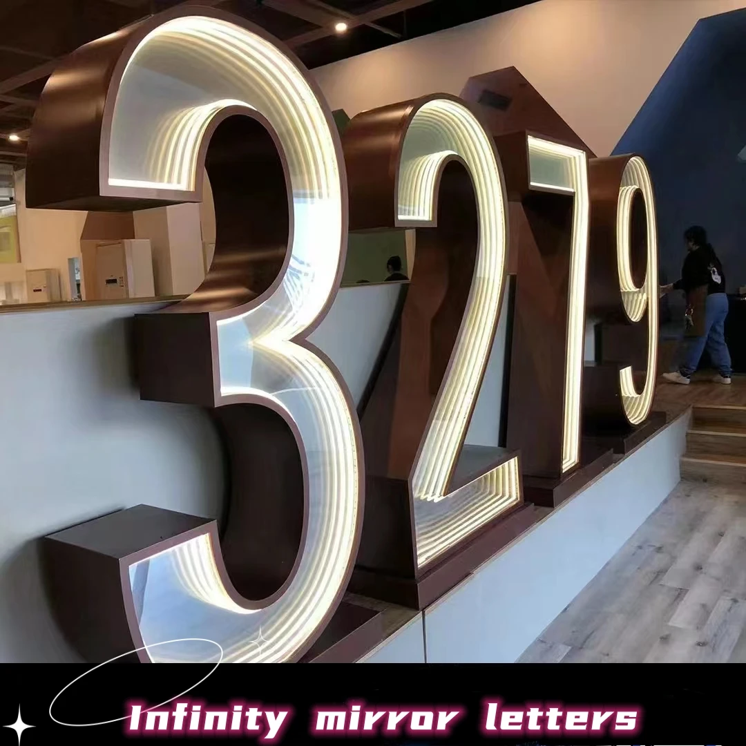 Infinity Mirror LED Letters - Customizable Acrylic Signs