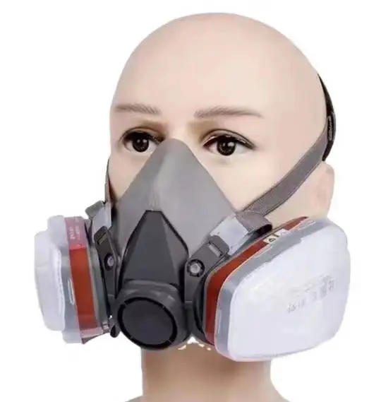 Half Face Rubber Particulate Respirator with Double Filters Reusable ...