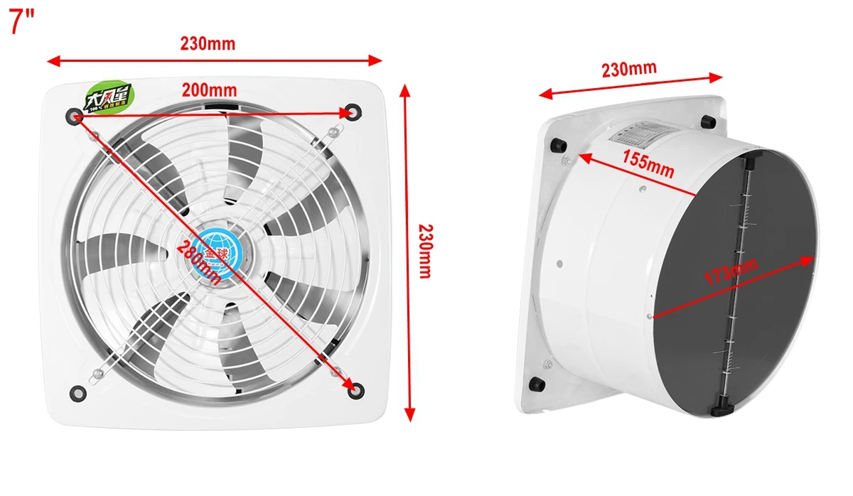Industrial Exhaust Fan Bathroom Silent Window Hanging Type Strong ...