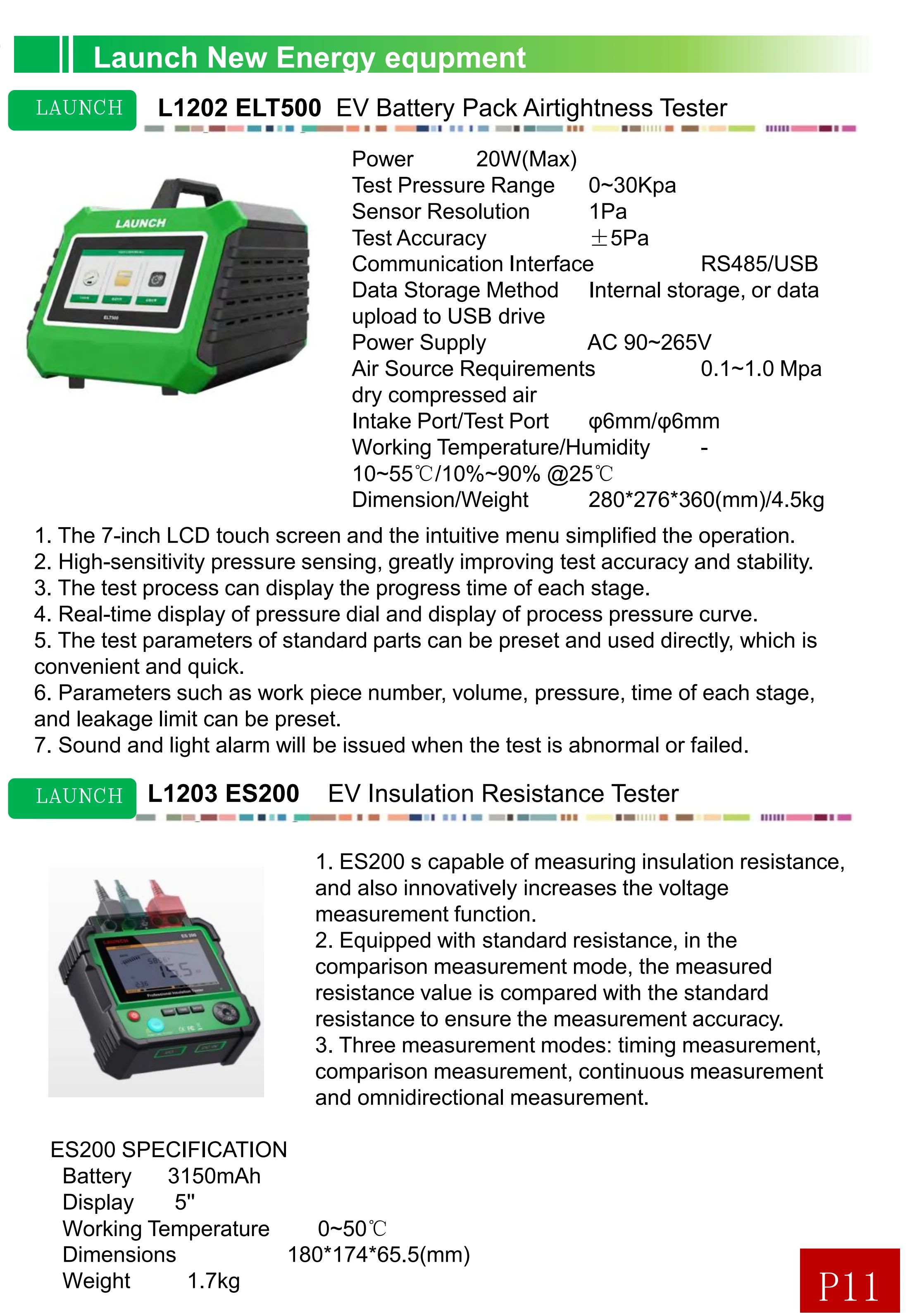 ES200 EV Insulation Resistance Tester - Reliable & Durable