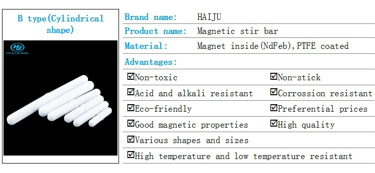 HAIJU LAB Magnetic Stirring Bars - High Temperature PTFE