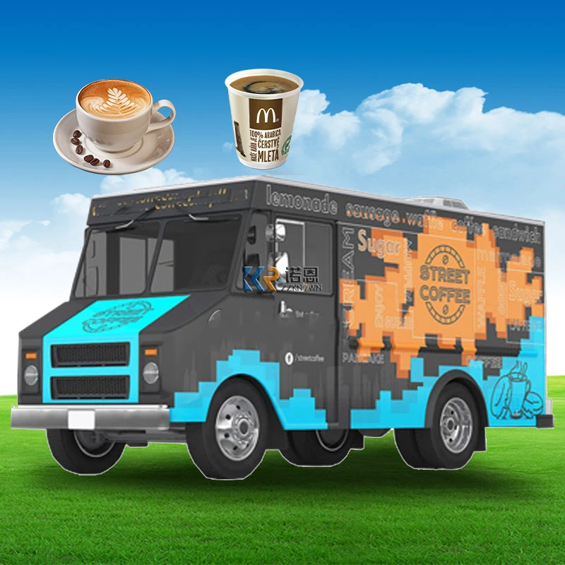 Long Size Food Truck Mobile Dining Car Hot Dog Food Cart Burger Trailer ...