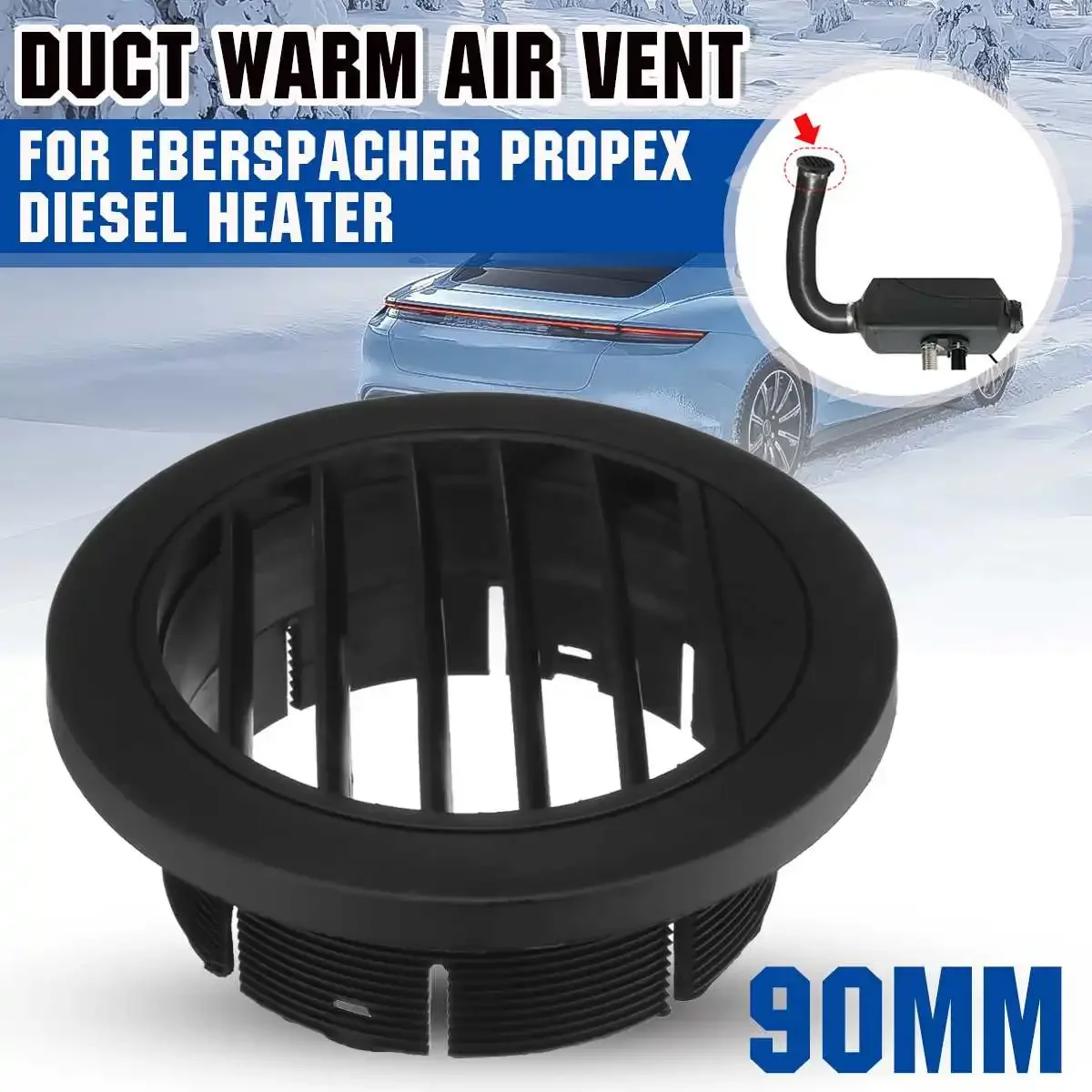 90mm Air Diesel Parking Heater Ducting Duct Warm Air Vent Outlet For ...