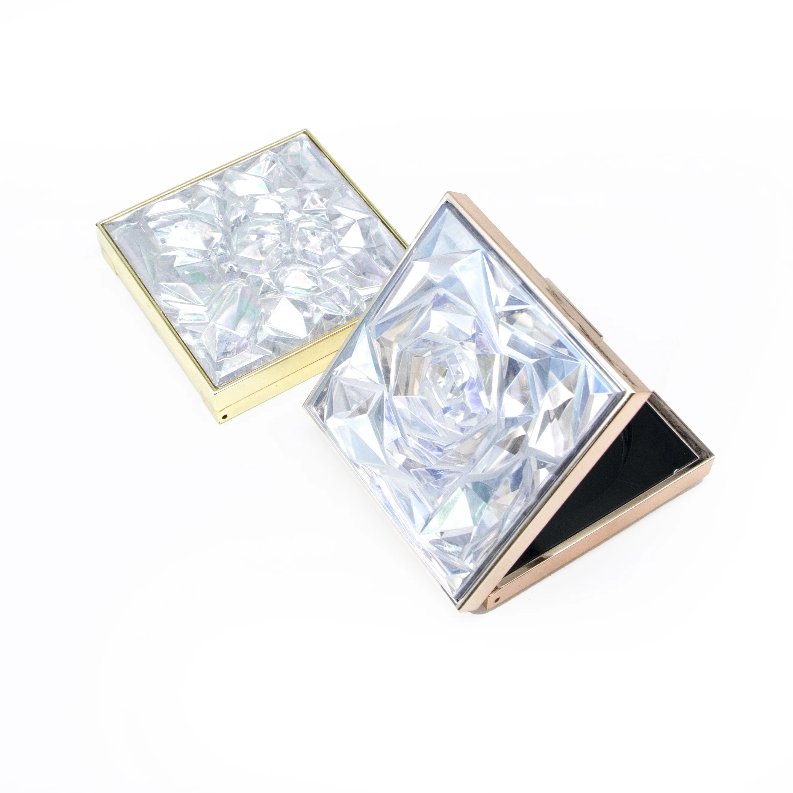 New Custom square Empty Compact Powder case with Mirror Luxury for ...