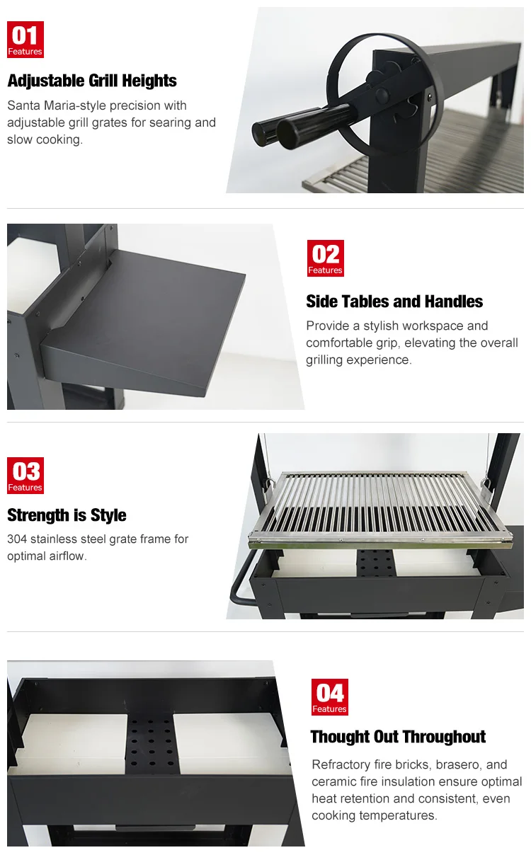 Outdoor Adjustable Grill Heights Bbq Argentina Grill Stainless Steel ...