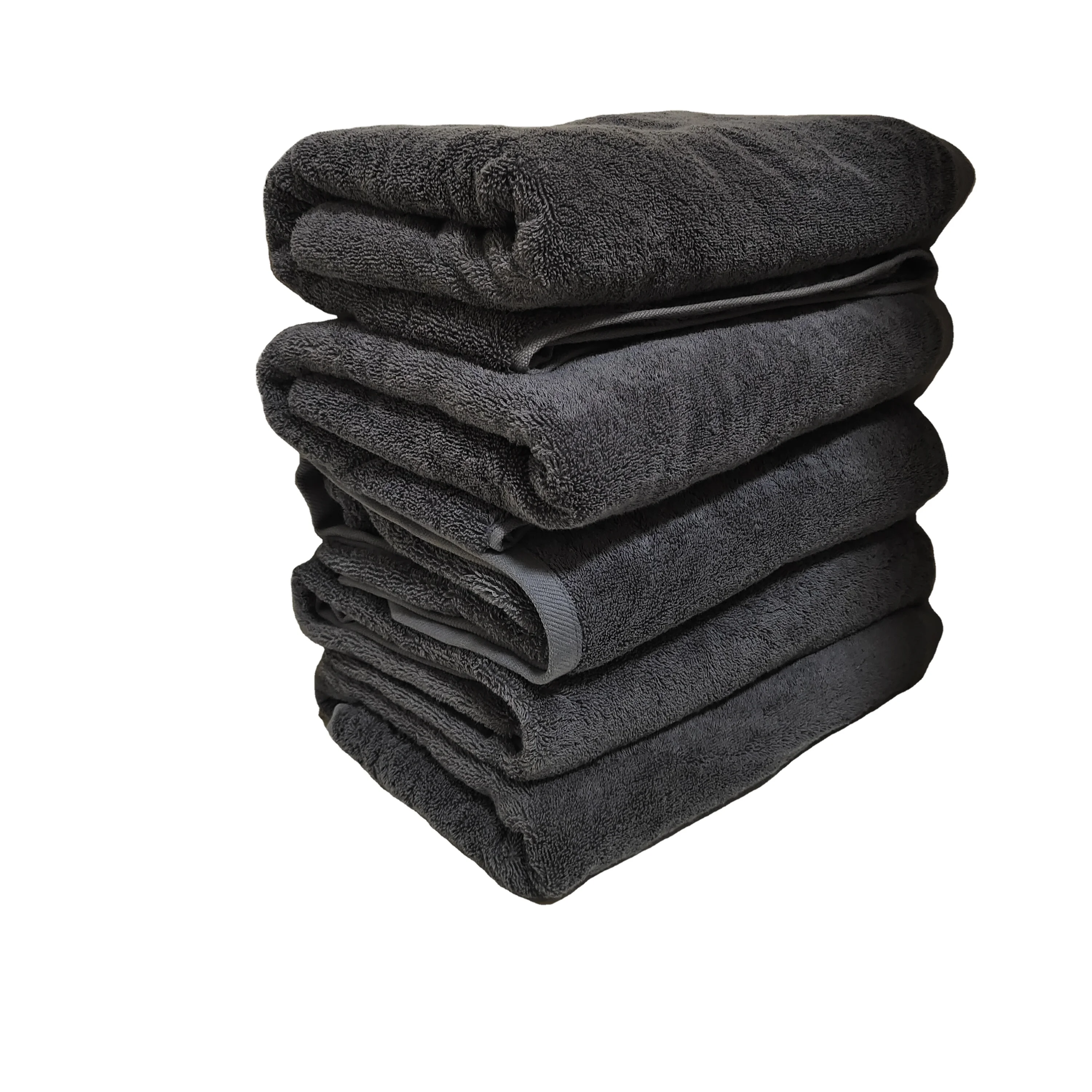 Plushy Dobby Border Premium Bath Towels 100% Cotton - Buy Plushy ...