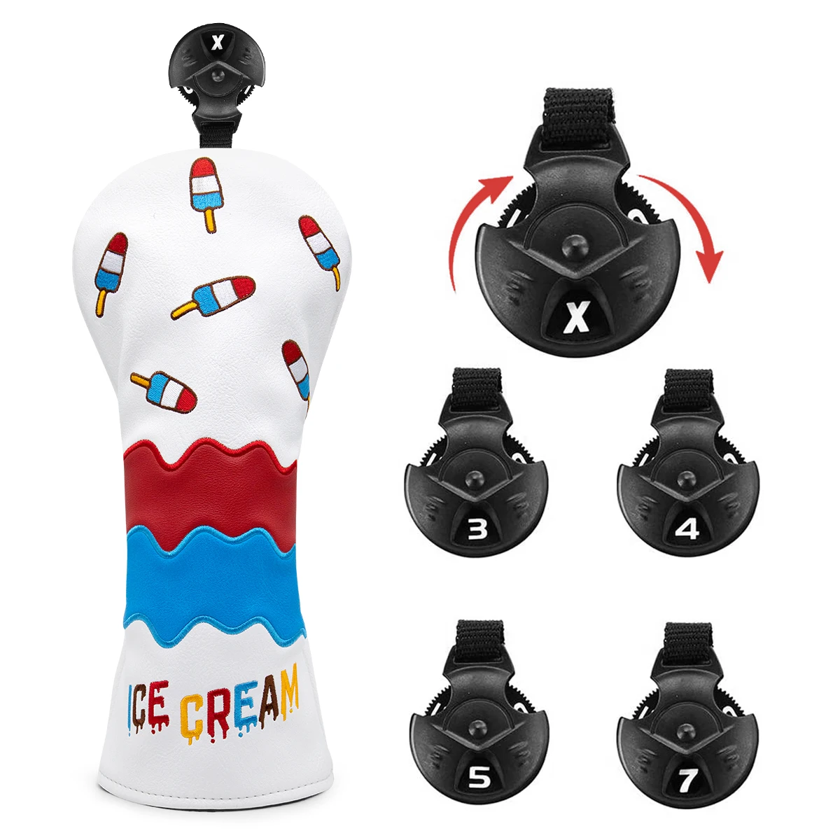 Custom Golf Fairway Wood Hybrid Head Cover Leather Golf Club Headcover ...