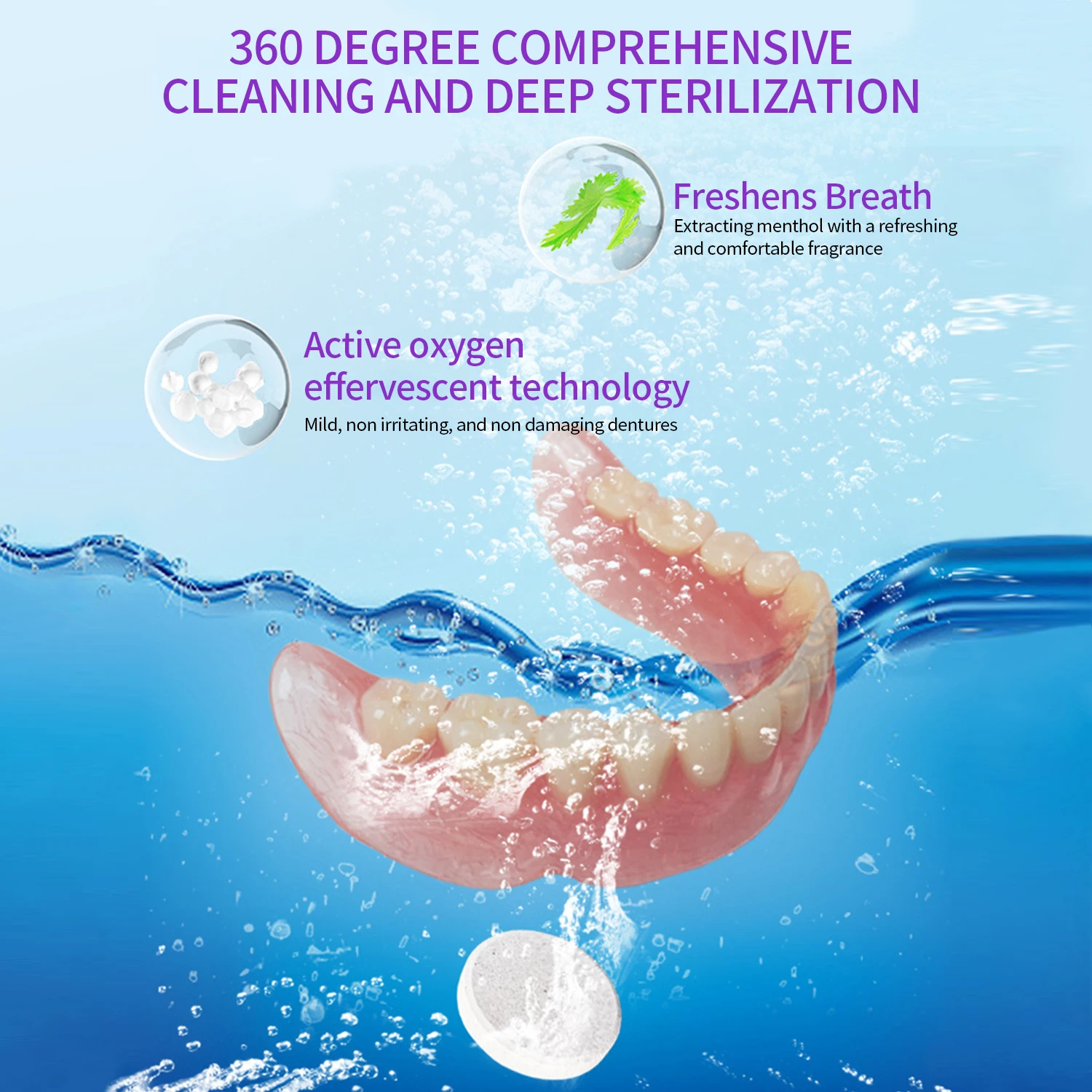 Oem Denture Cleaner Denture Tablet Stain Remover Cleanser - Buy Fda ...