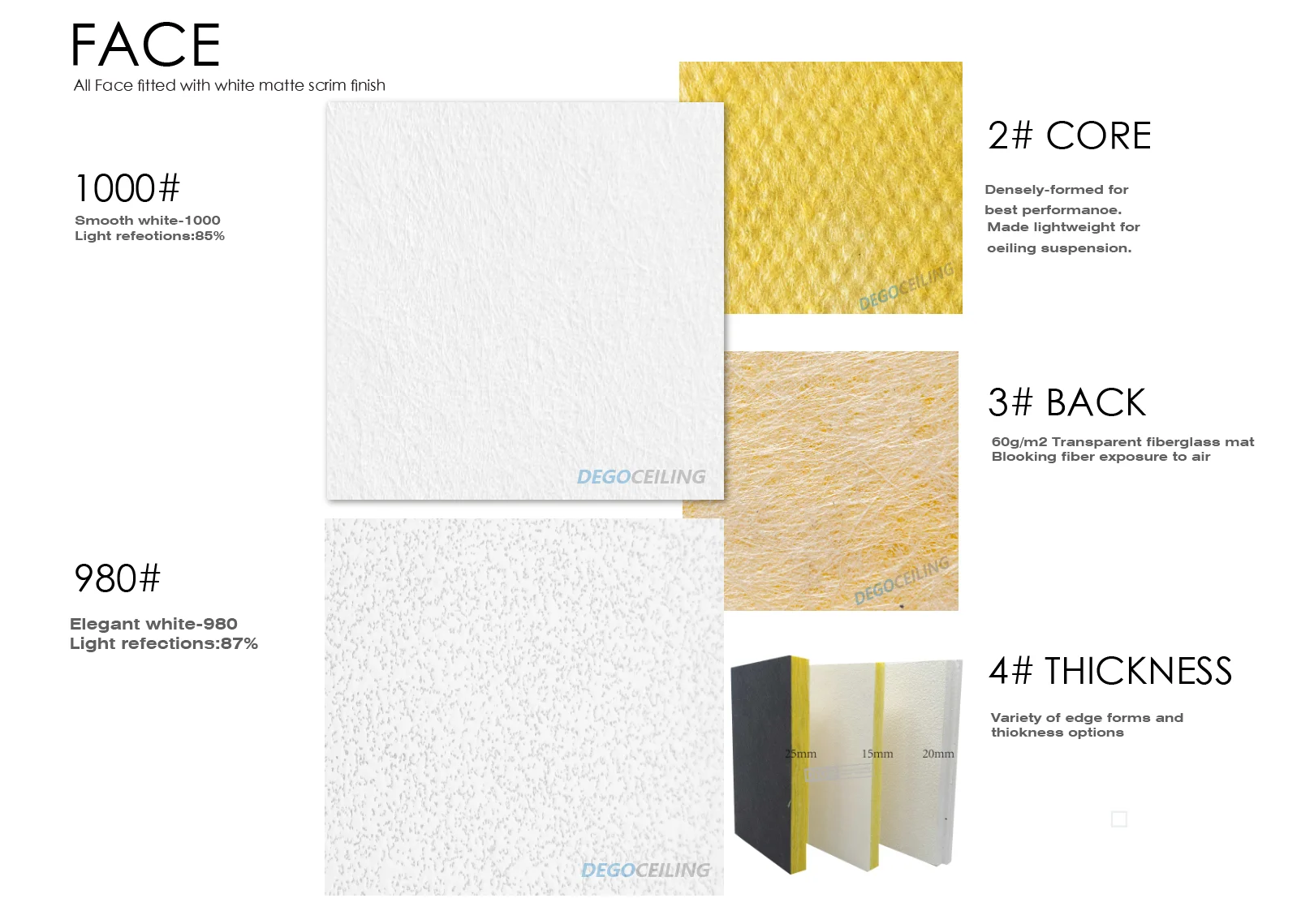 Rock Wool Acoustic Ceiling Panels Sound Absorbing Board Material ...
