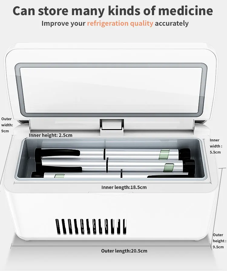 Portable Insulin Cooling Box Medical Refrigerator Insulin Cooler Box ...