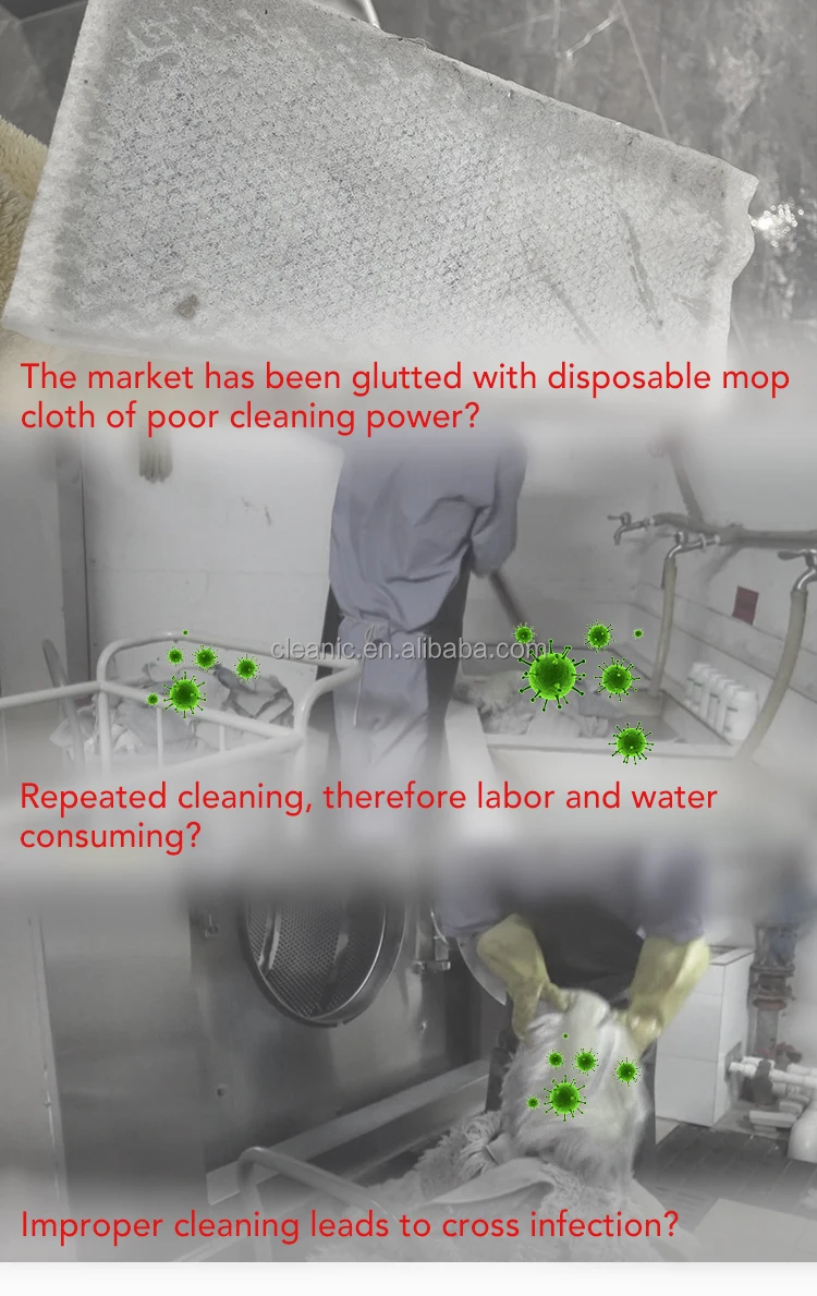 Disposable Microfiber Mop Pads - Hospital Janitorial Supplies