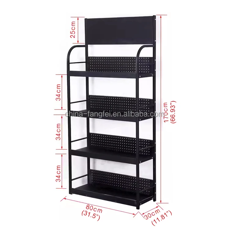Automotive Grocery Store Floor Standing Display Cabinet