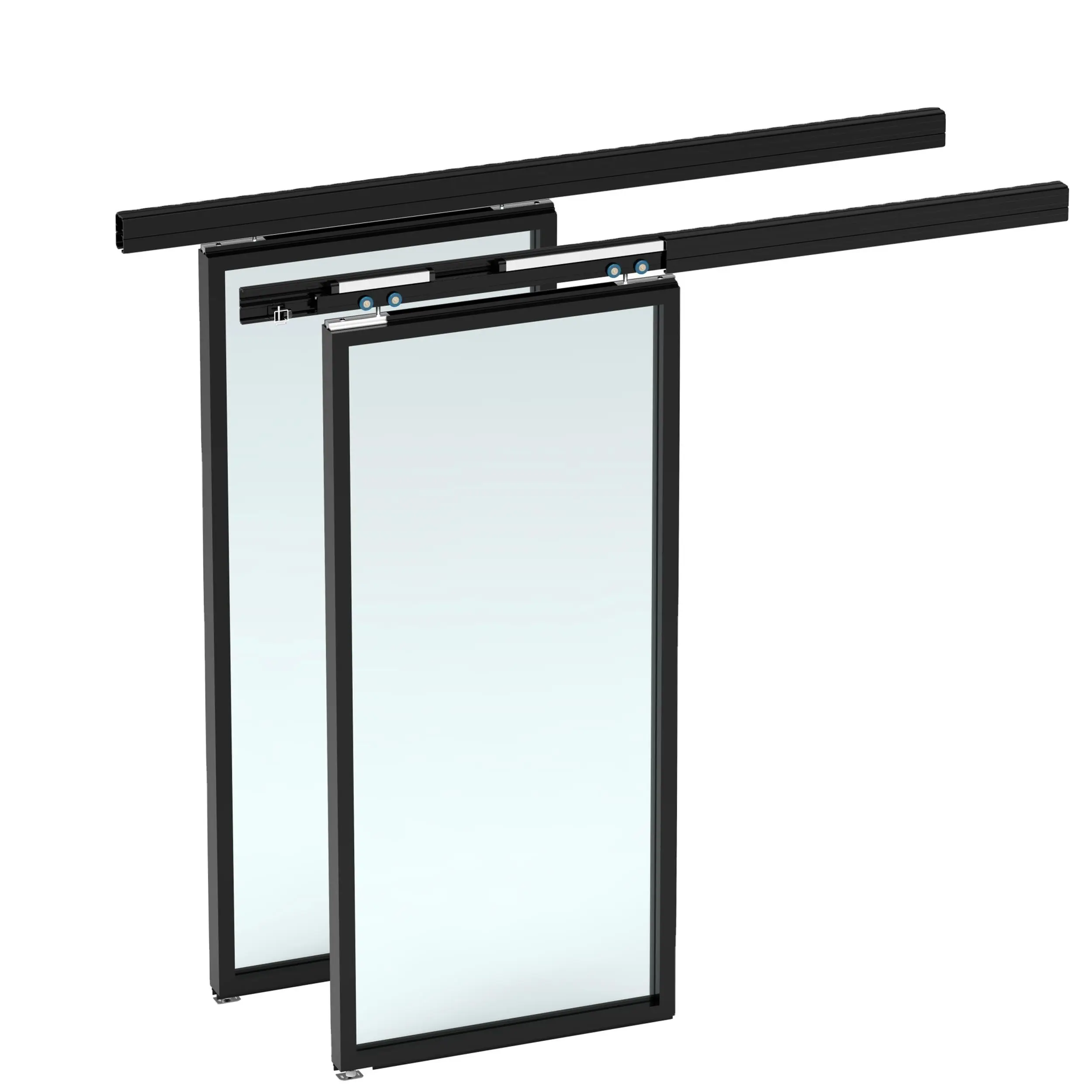 Load-bearing 80kg Sliding Door Automatic System Lightweight Aluminum ...