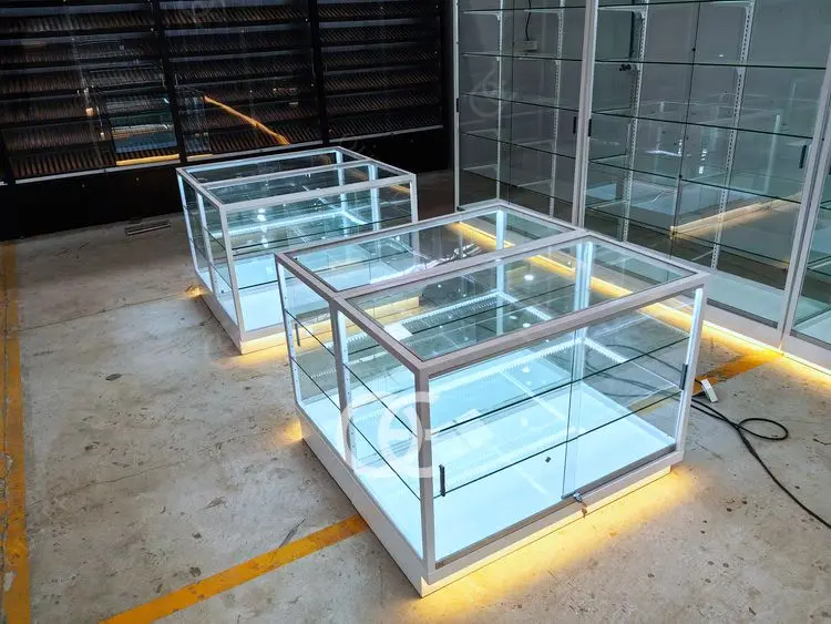 Retail Store Display Glass Design Kiosk Counter Tobacco Showcase ...
