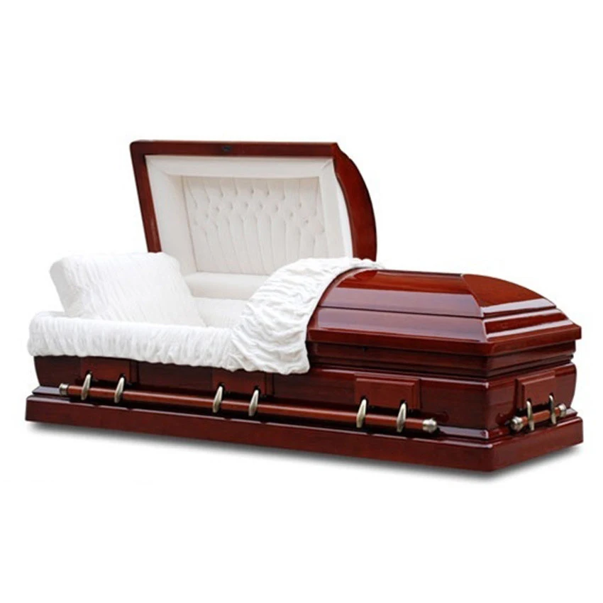 JS-A2599 High Quality Adult Funeral Wooden Caskets Coffins