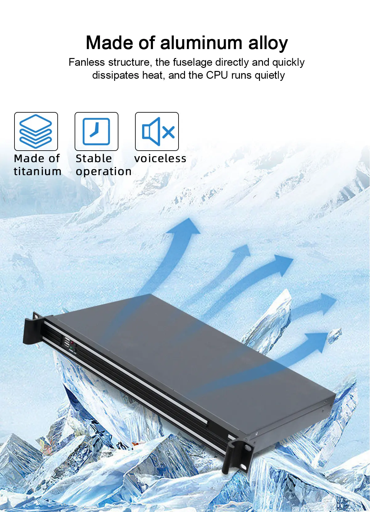 HVAEIPC 1U Rack Mount Industrial PC with Dual LAN & COM