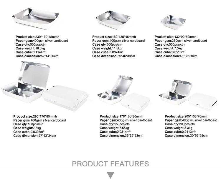OOLIMAPACK Eco Friendly Aluminum Paper Food Trays