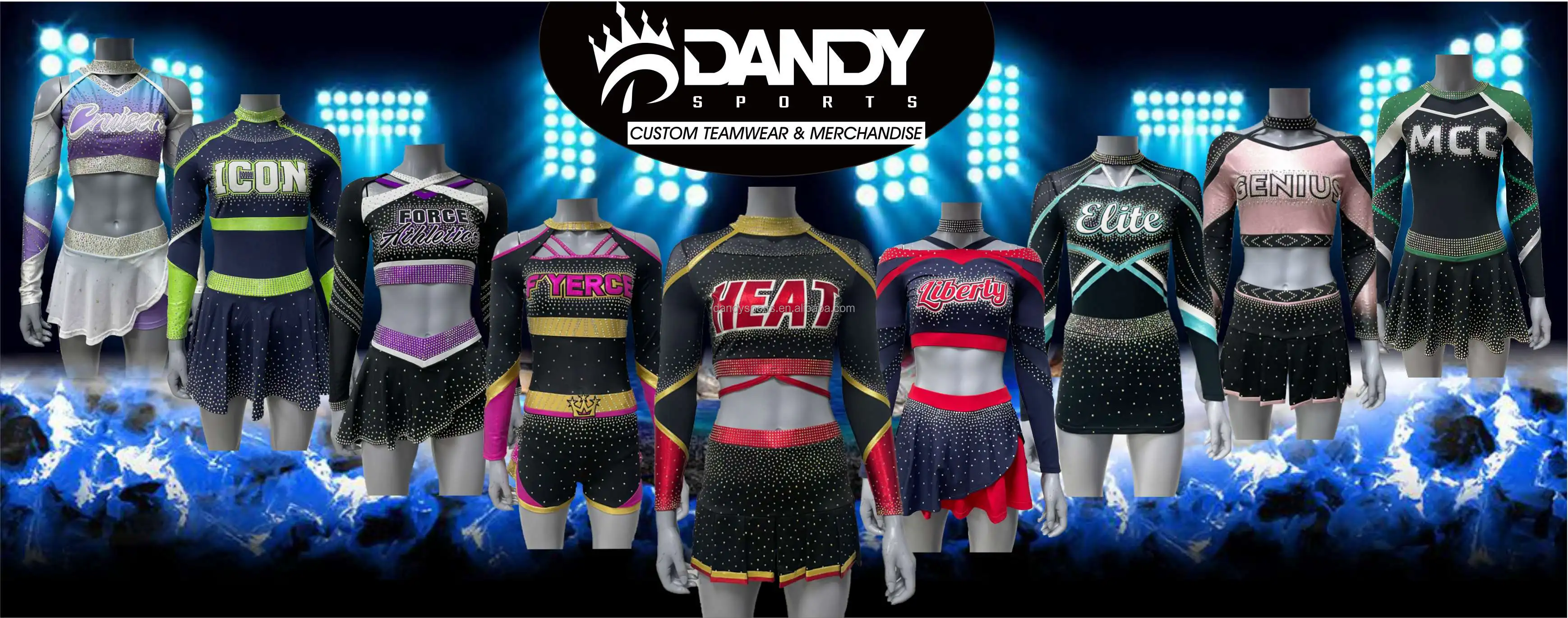 Custom Dandy Competition All Star Long Sleeve Youth Cheer Uniforms for ...