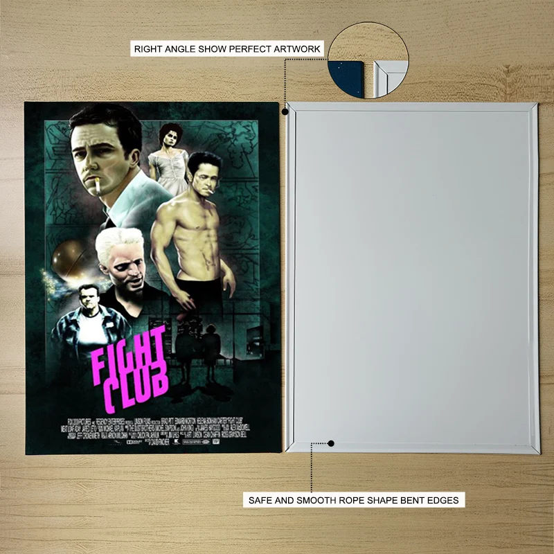 Classic FIGHT CLUB Movie Metal Poster - Durable Wall Decor