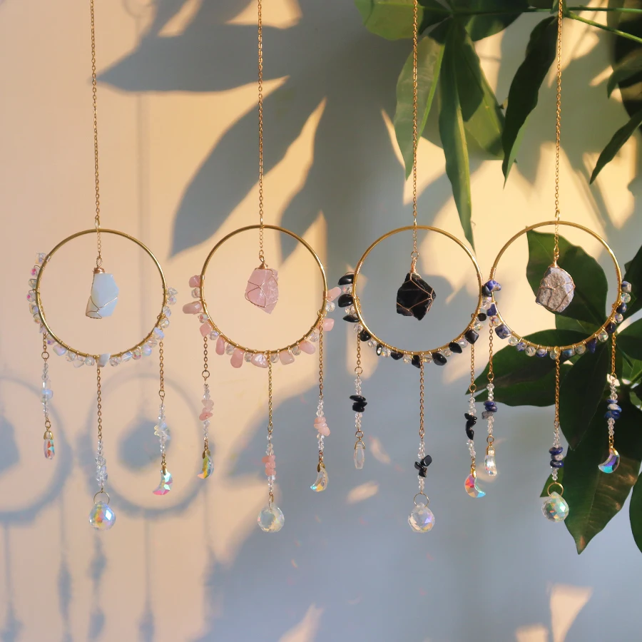 Natural Healing Stones Suncatchers Sun Catchers Indoor Window Prism Sun ...