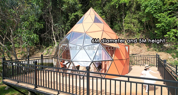 Zome Glass Dome House for Glamping - 6M Diameter, 5M Height