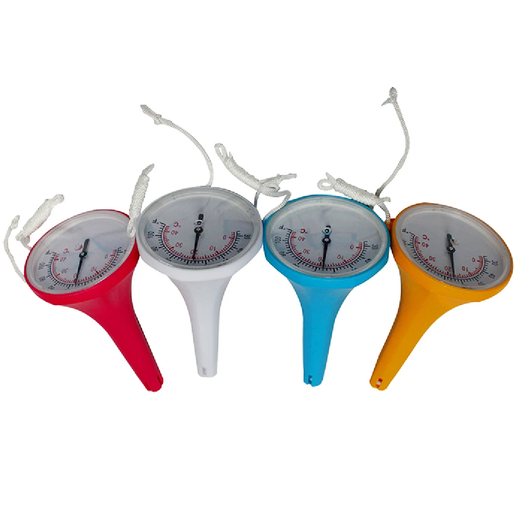 Deluxe Floating Dial Thermometer Floating Pool Thermometer with String ...