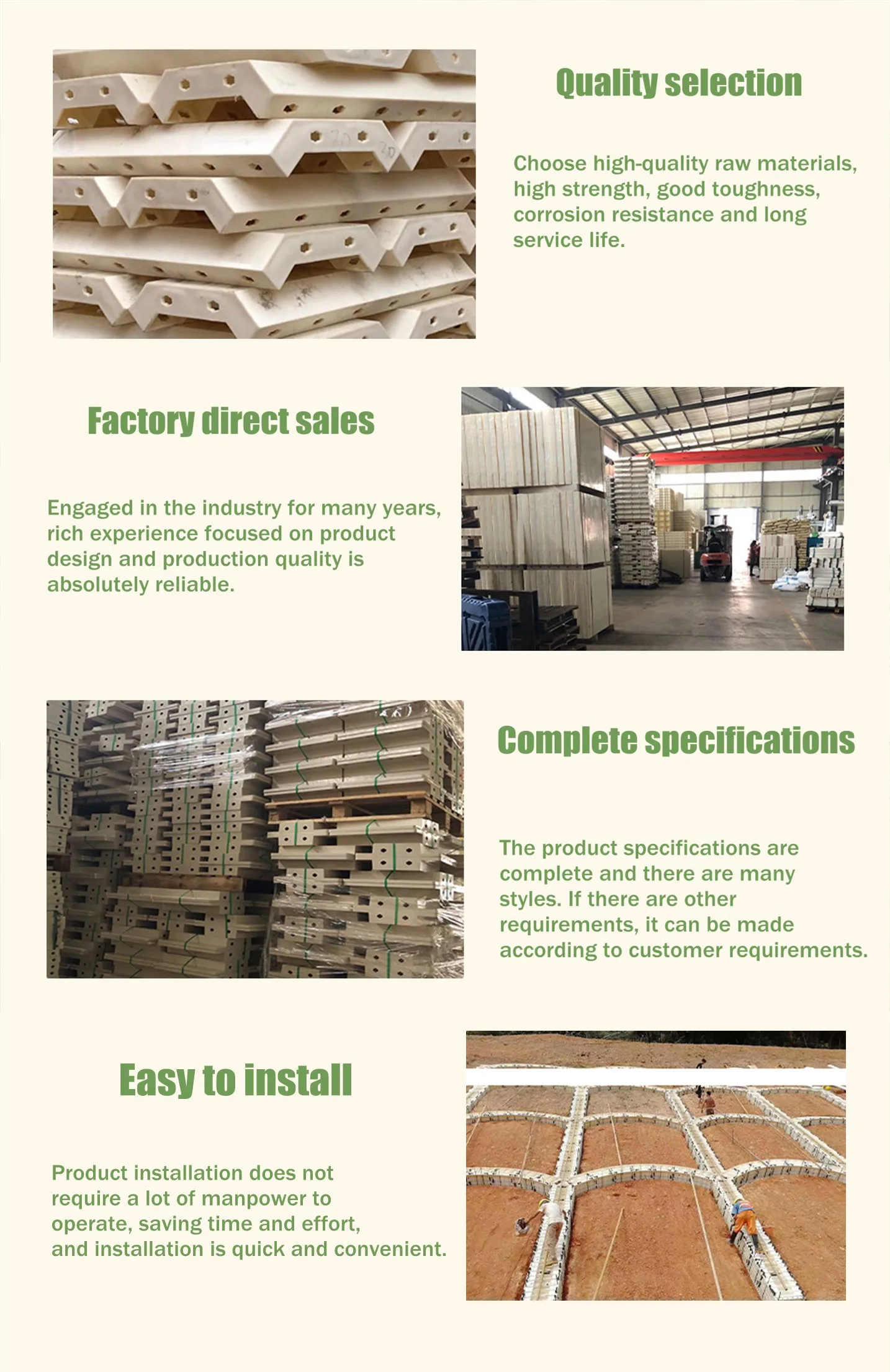 Reusable Boards Recycled Plastic Wall Formwork Concrete Building For ...