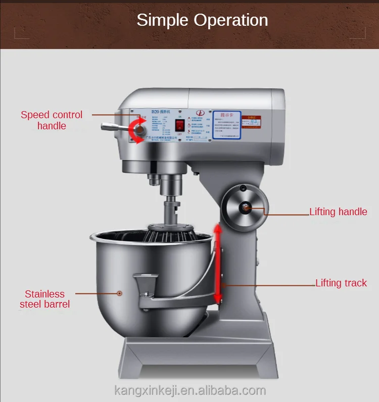 Mixing Industrial Bakery Mixers 30l Multifunction Electric Machine Cake ...