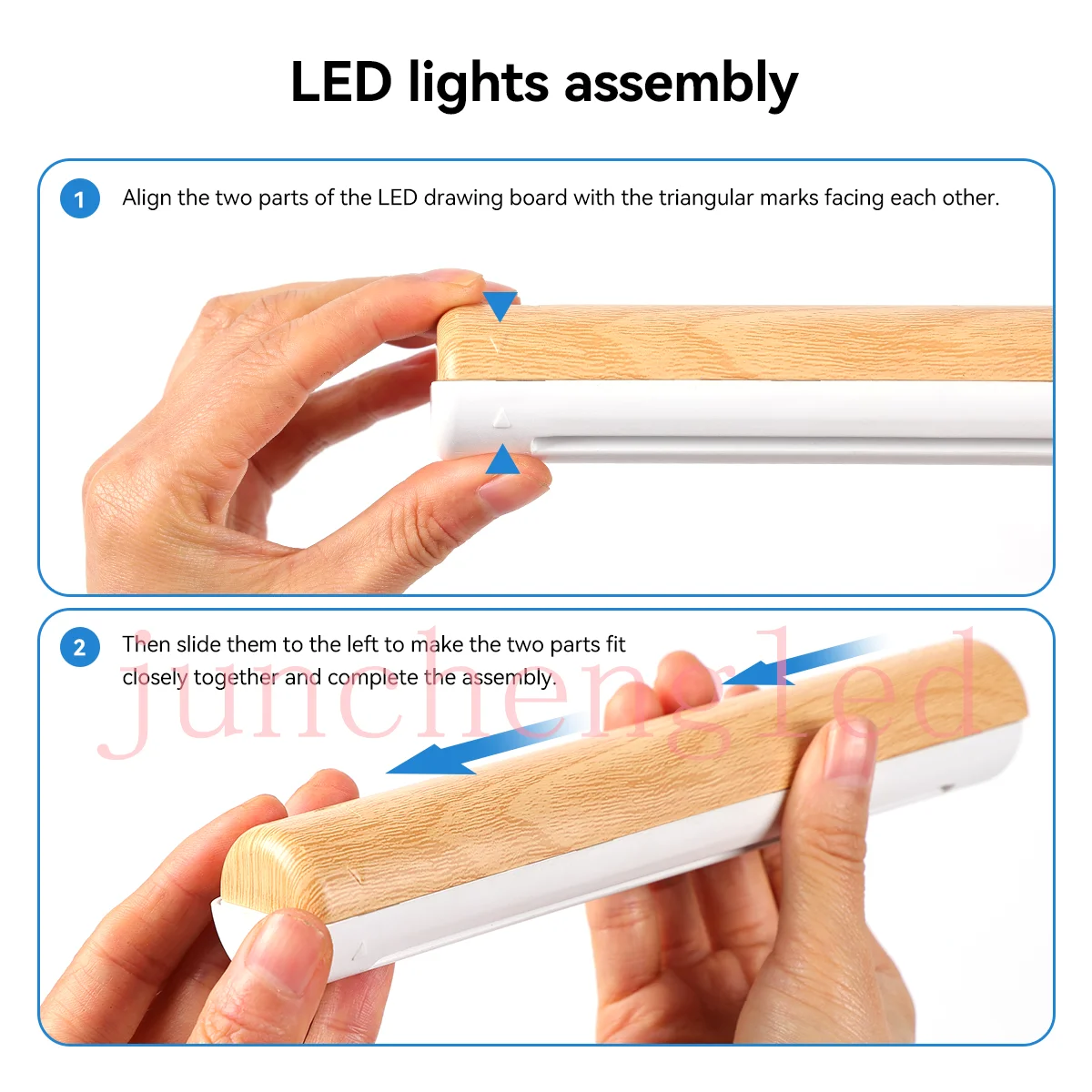 DIY Rewritable Blank Acrylic LED Illuminated Message Board Table Night ...