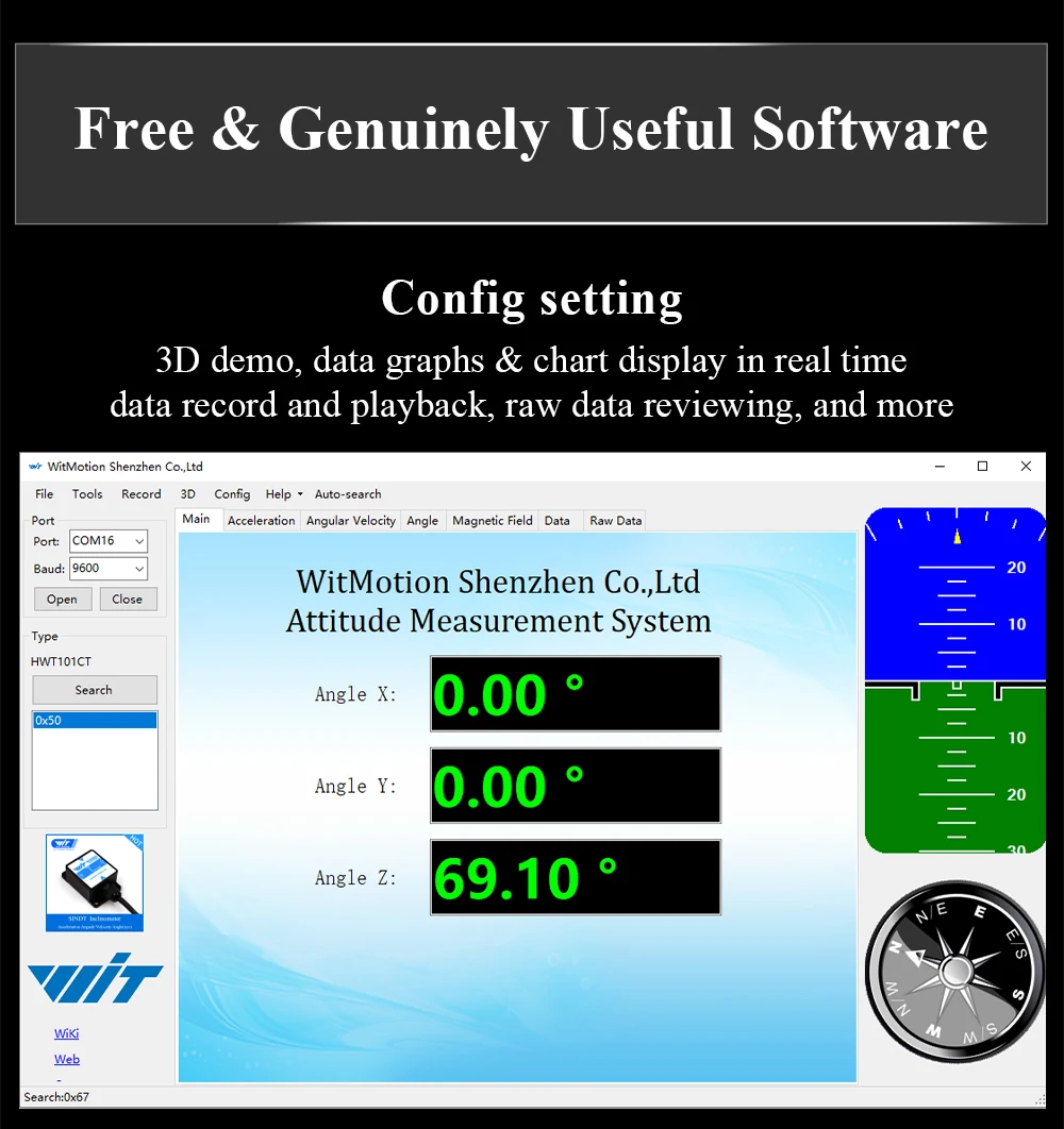 Witmotion Military-grade Hwt101ct-ttl Ip67&anti-vibration For Robot ...