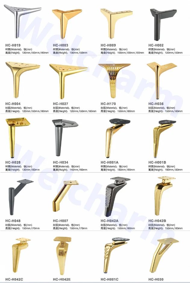 Modern Table Iron Metal Legs - Factory Black Gold Chrome