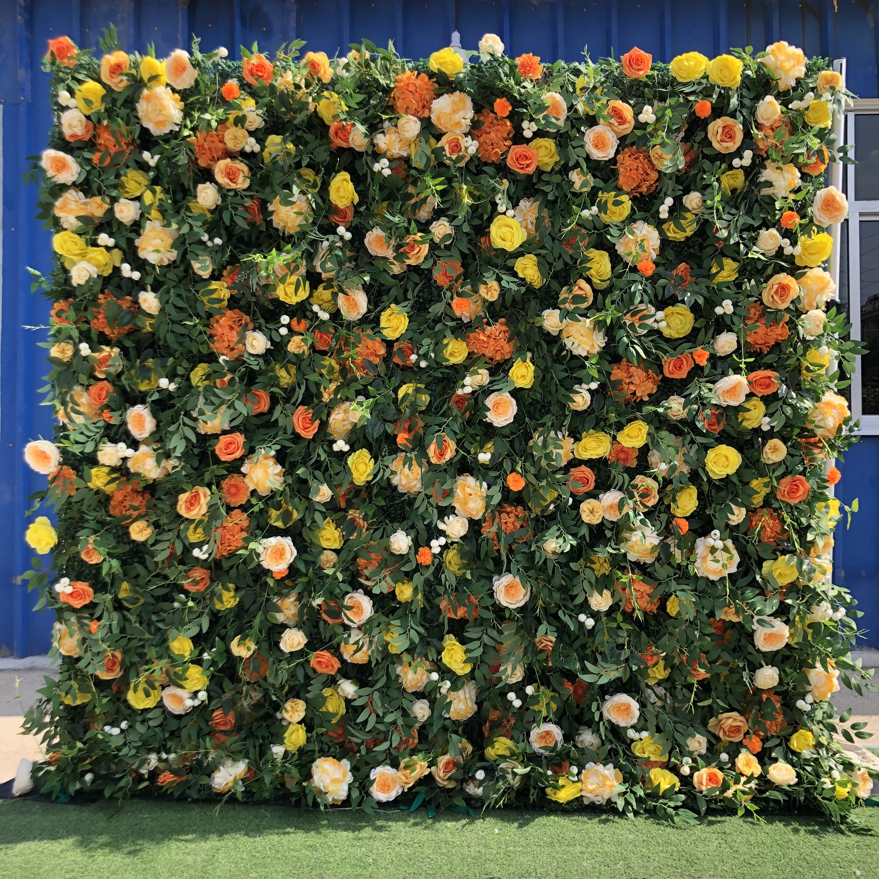 A-fw020 Wedding Roll Up Flower Wall Panel Backdrop Artificial Flower ...