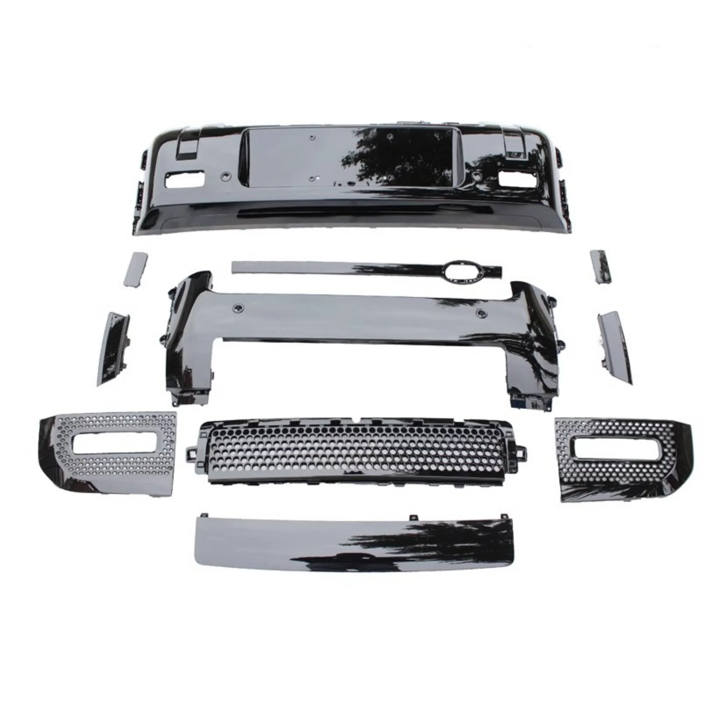 Body Kit Front Rear Bumper Grill Mask Assembly For Land Rover Defender ...