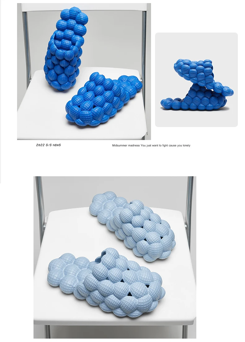 Custom Designer Unisex Summer Cloud Bubble Shoes Massage Bubble Slides ...