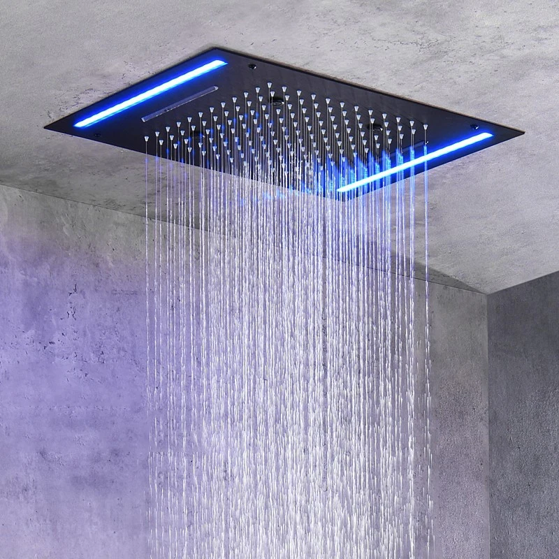 Stainless Steel LED Shower Head - Modern & Water Saving