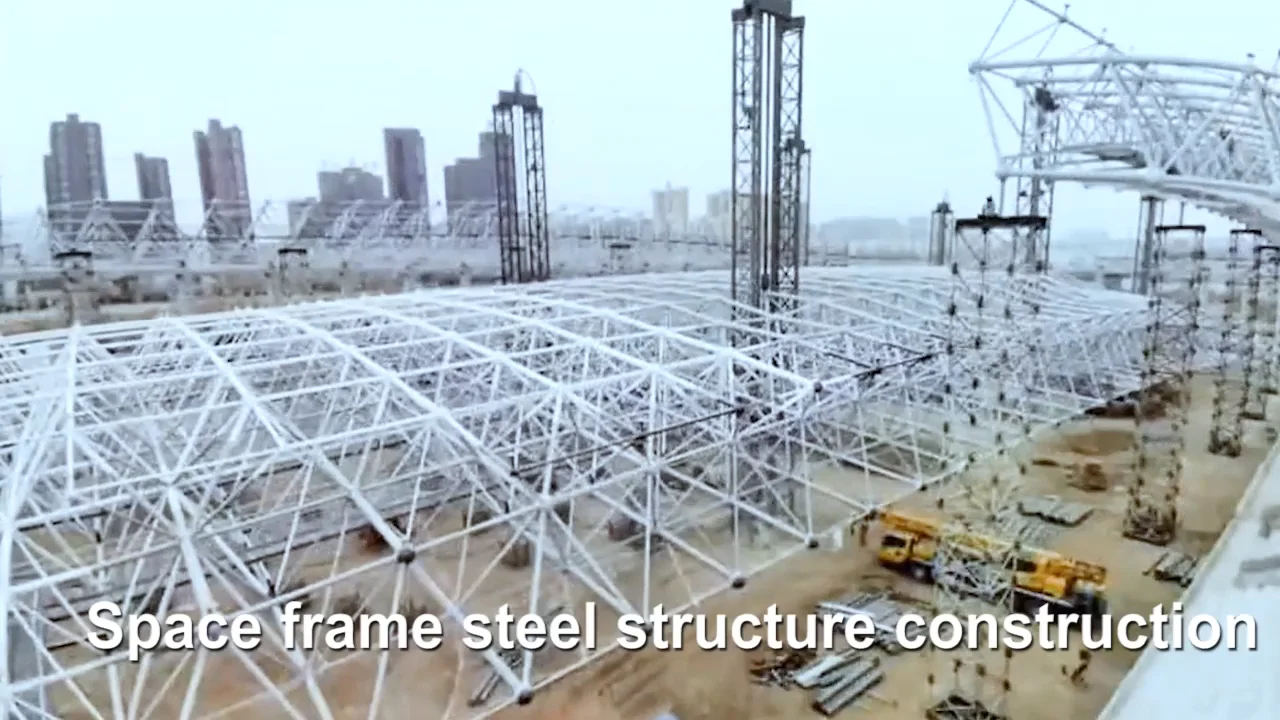 Lfbjmb Space Truss Curved Metallic Prefab Steel Structure Swimming Pool ...