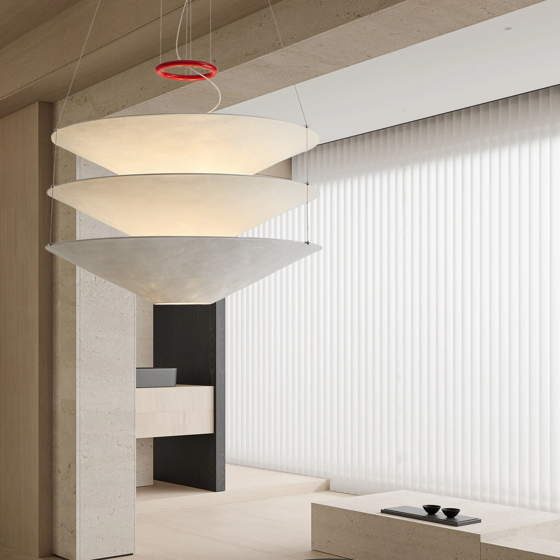 Alibaba.com: Akari D75cm Oriental Paper Pendant Lamp with Tyvek Shade ...
