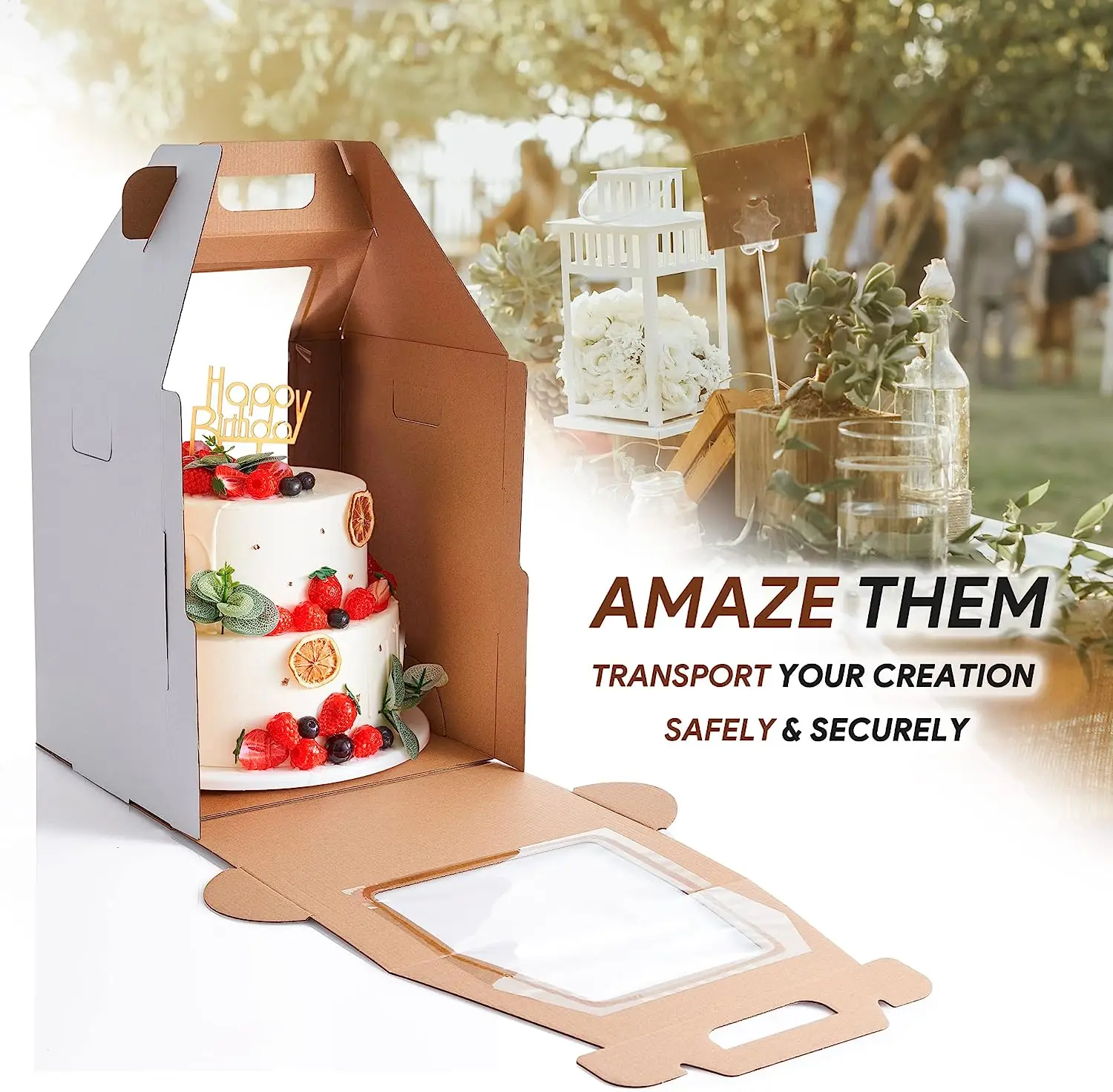 New Design Corrugated Shipping Boxes Cake Brown White Corrugated Tall ...