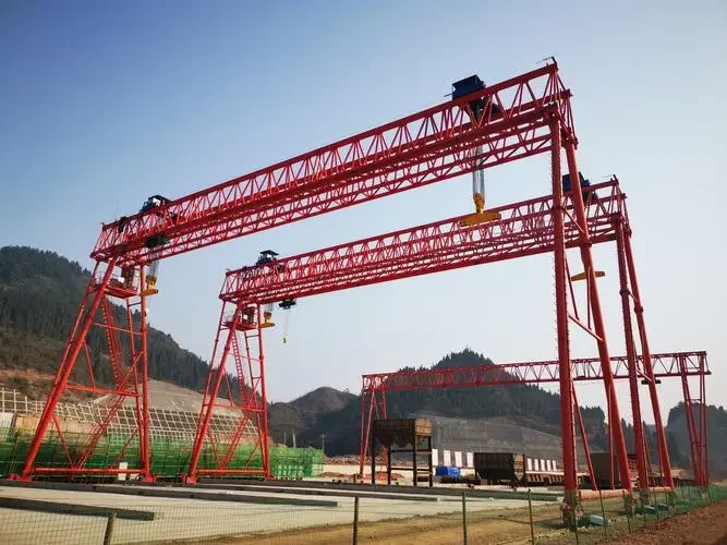Nucleon Brand Heavy Duty Double Girder Gantry Crane With Hook Max Lift ...